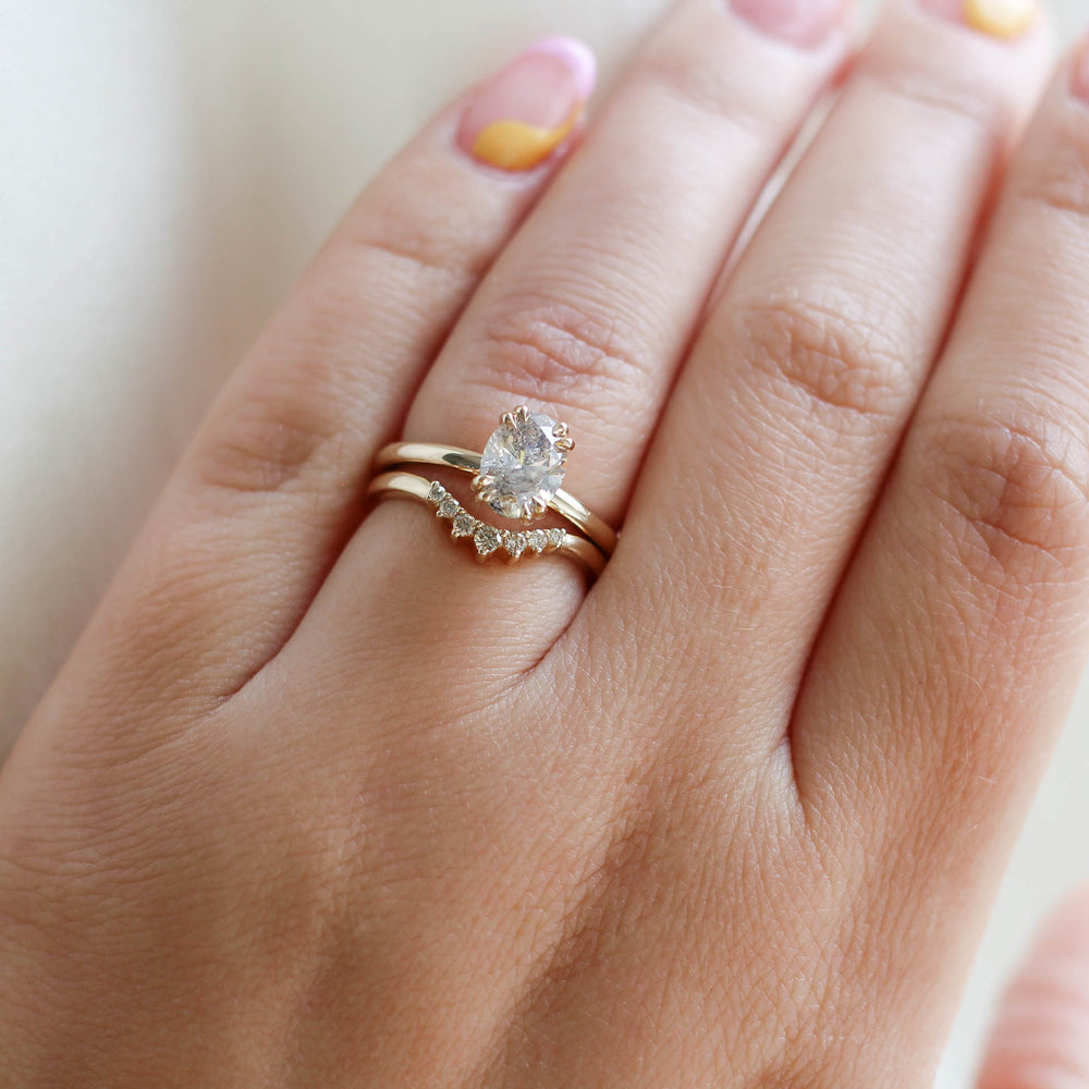 Oval Cut Champagne Diamond Solitaire Engagement Ring - Yuliya Chorna ...