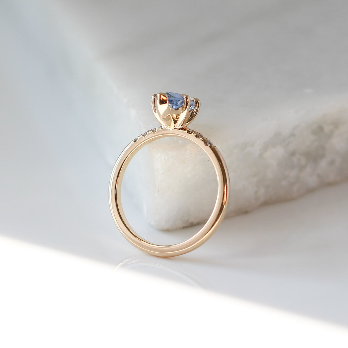 1.76ct Phoenix Rising Marquise Blue Sapphire Ring - Yuliya Chorna Jewellery
