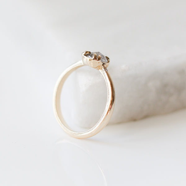 .73ct Zaria Salt & Pepper Diamond Ring - Yuliya Chorna Jewellery